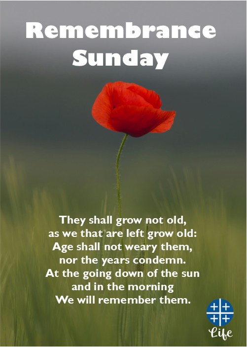 Remembrance Sunday – South Cardiff Ministry Area